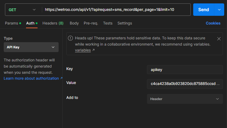 Wetroo API Reference - API (v1)